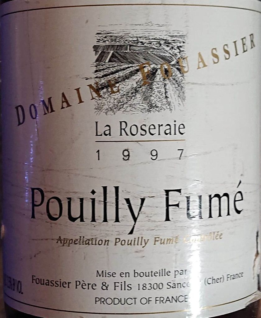 1997 Fouassier Père & Fils Pouilly-Fumé La Roseraie, France, Loire ...