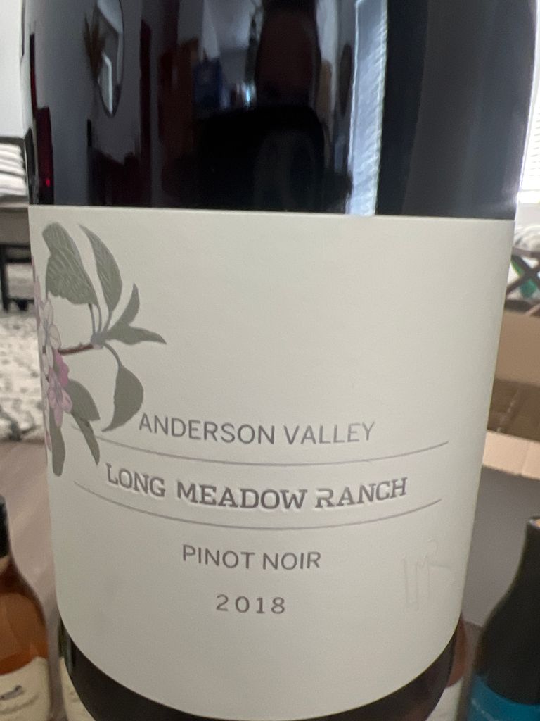 2018 Long Meadow Ranch Pinot Noir Anderson Valley, USA, California ...