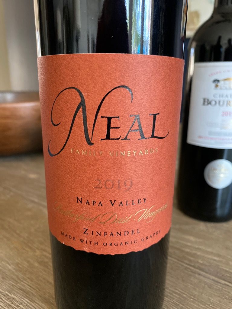 2019 Neal Family Vineyards Zinfandel Rutherford Dust, USA, California ...