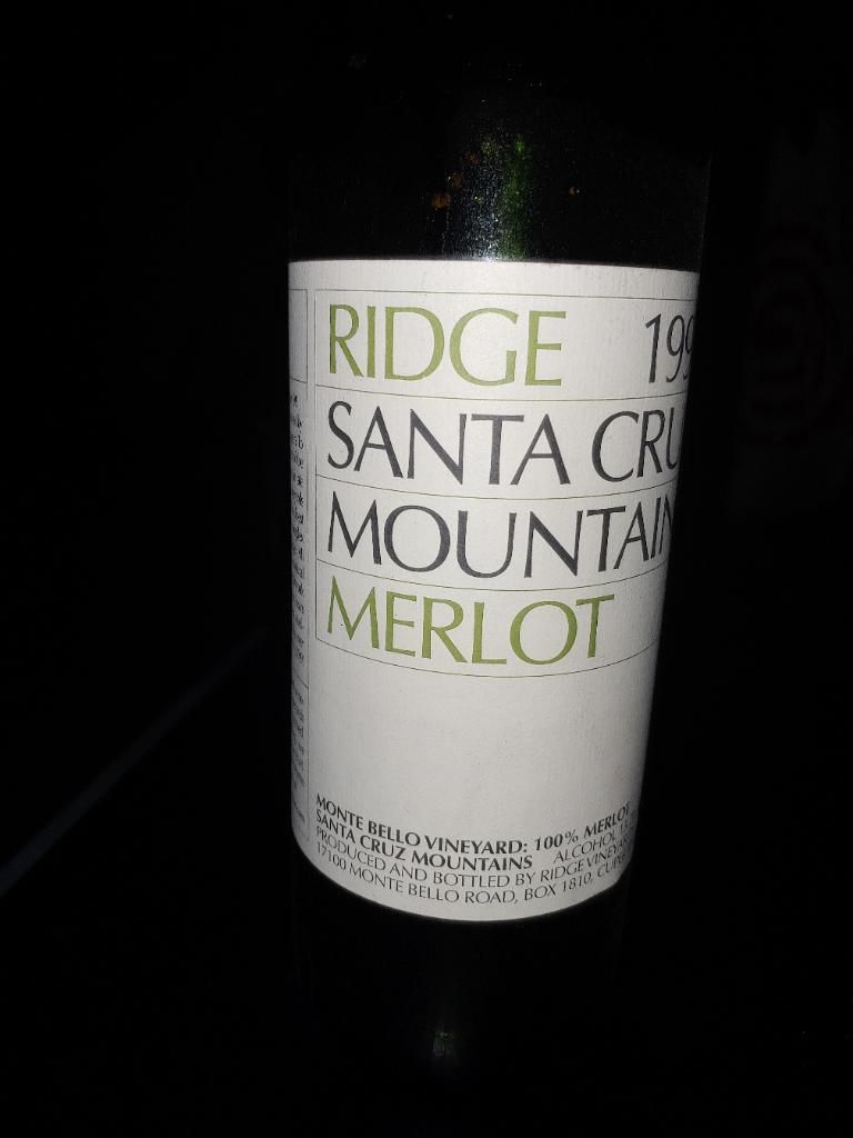 1997 Ridge Merlot, USA, California, Santa Cruz Mountains - CellarTracker