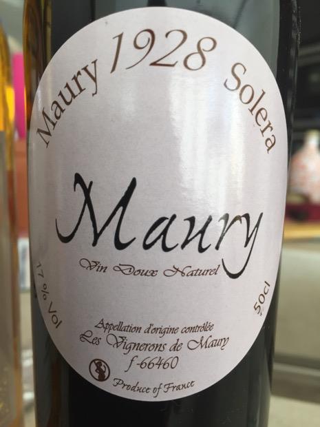 NV Les Vignerons de Maury Maury 1928 Solera Vin Doux Naturel Cask 753 ...
