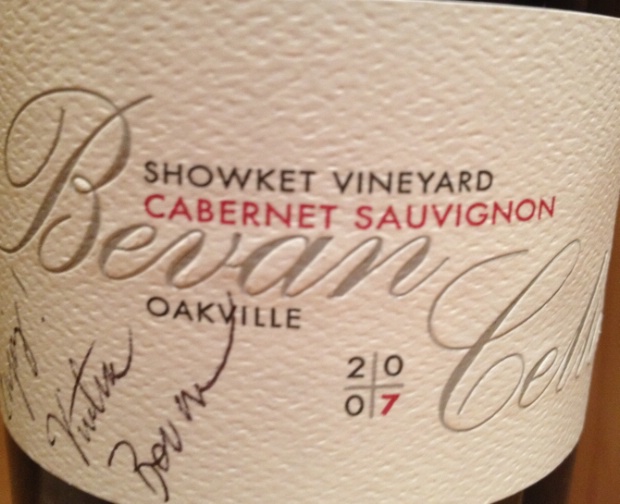 2007 Bevan Cellars Cabernet Sauvignon Mae's Cuvee Showket Vineyards ...