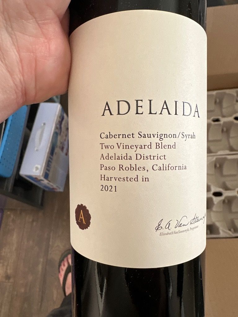 2021 Adelaida Cabernet Sauvignon-Syrah Signature Two Vineyard Viking ...