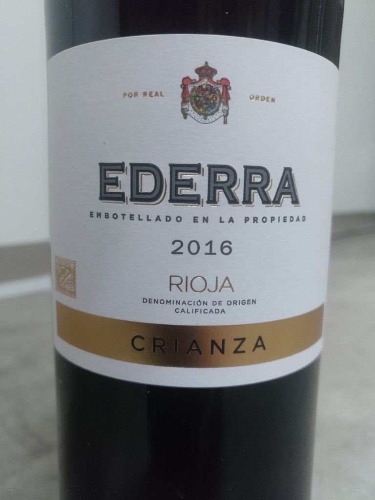 2016 Bodegas Bilbainas Rioja Crianza Ederra, Spain, La Rioja, La Rioja ...