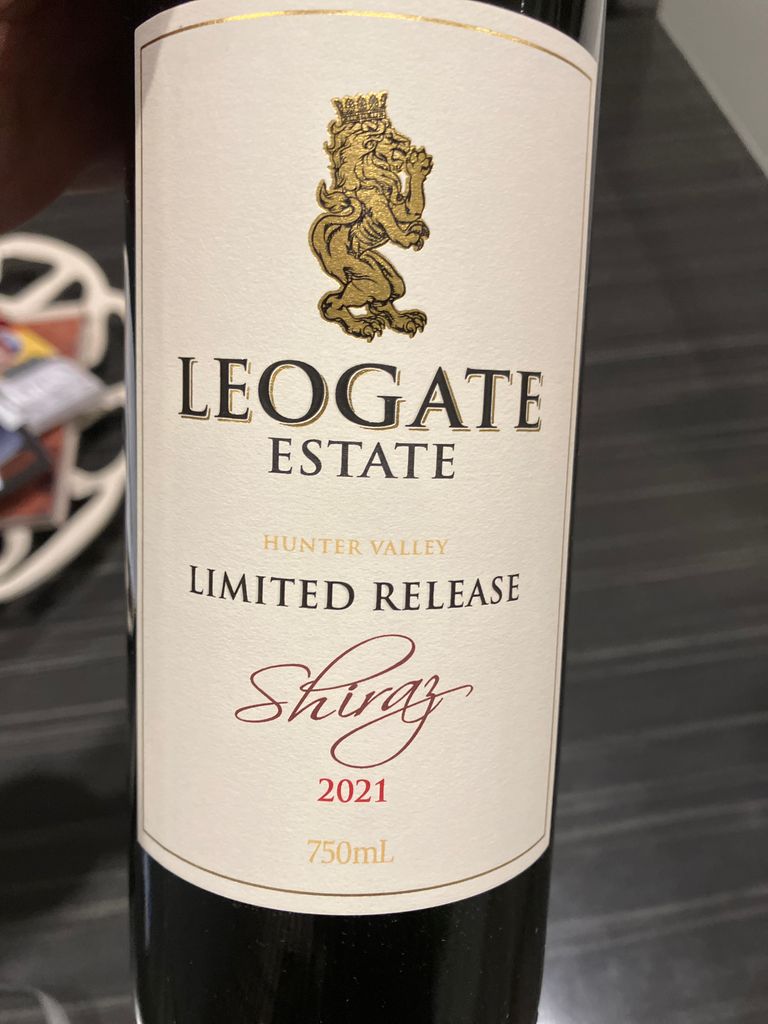 2021 Leogate Estate Shiraz Limited Release Hunter Valley, Australia ...