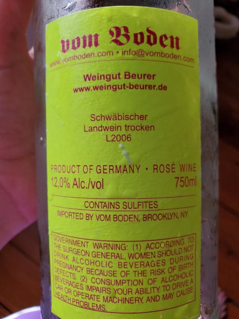 2019 Weingut Beurer Rosé trocken, Germany, Württemberg - CellarTracker