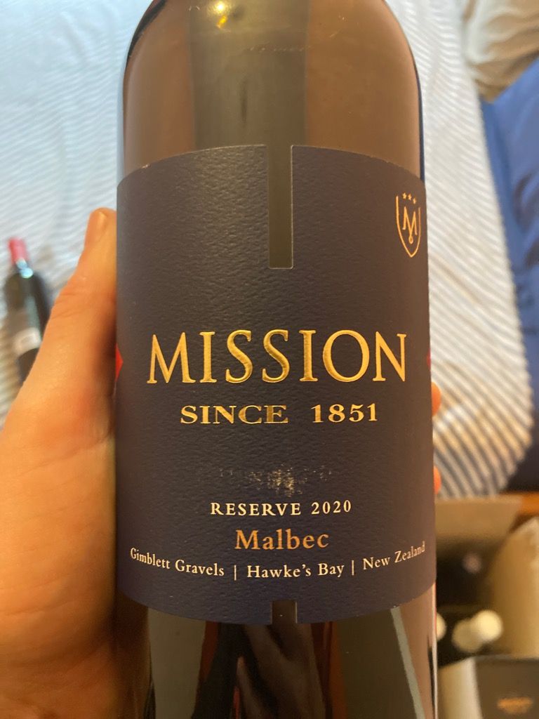 2020 Mission Estate Winery Malbec Reserve, New Zealand, North Island ...