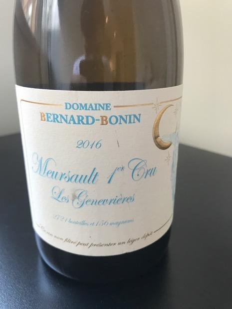 2016 Domaine Bernard-Bonin Meursault 1er Cru Les Genevrières, France ...