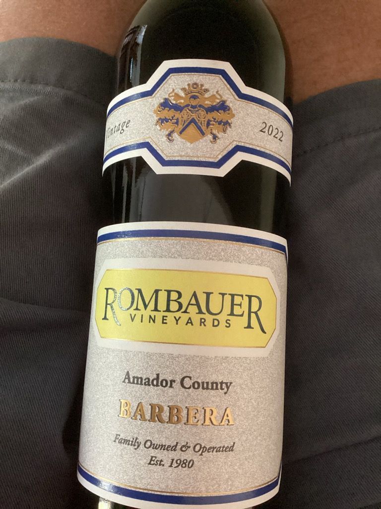 2022 Rombauer Vineyards Barbera, USA, California, Sierra Foothills ...
