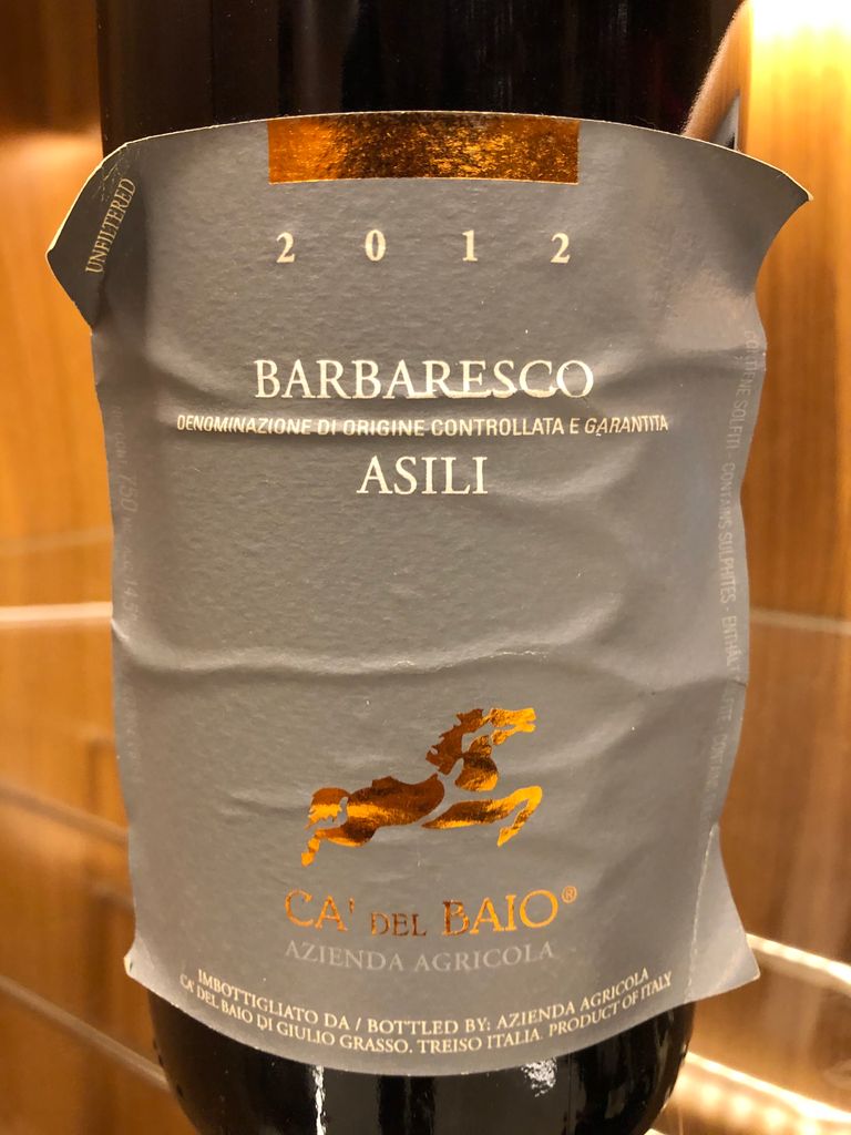 2012 Ca' del Baio Barbaresco Asili, Italy, Piedmont, Langhe, Barbaresco - CellarTracker