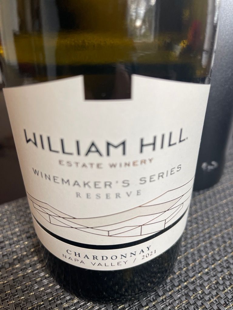 2021 William Hill Winery Chardonnay Winemaker's Series, USA, California ...