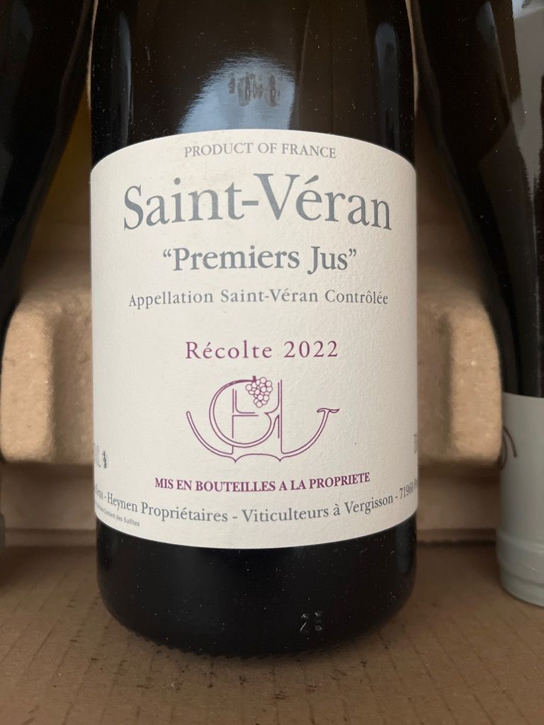 2020 Guffens-Heynen Saint Véran Premier Jus, France, Burgundy ...
