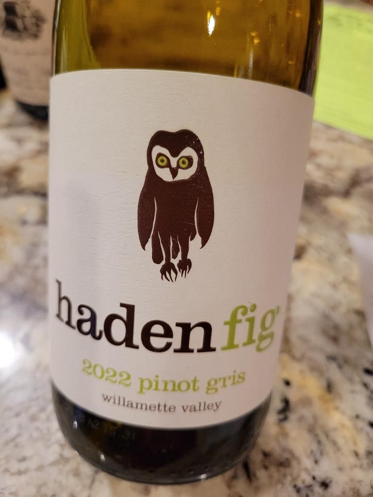 2022 Haden Fig Pinot Gris, USA, Oregon, Willamette Valley - CellarTracker