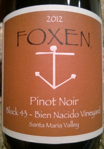 2012 Foxen Pinot Noir Block 43 Bien Nacido Vineyard, USA, California ...