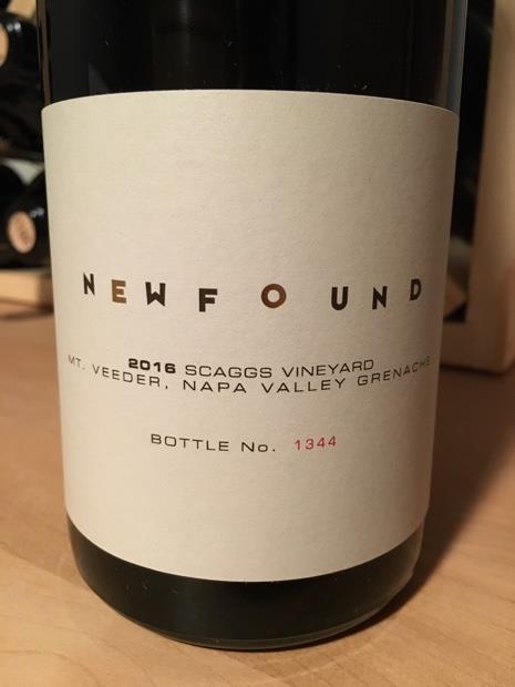 2016 Newfound Wines Grenache Scaggs Vineyard, USA, California, Napa ...