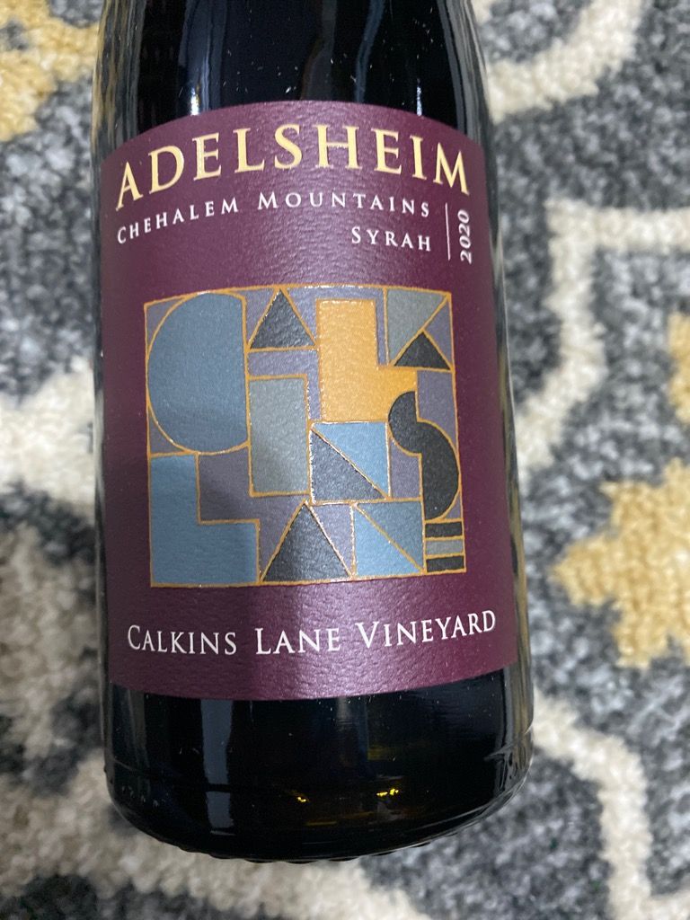 2020 Adelsheim Syrah Calkins Lane Vineyard, USA, Oregon, Willamette ...