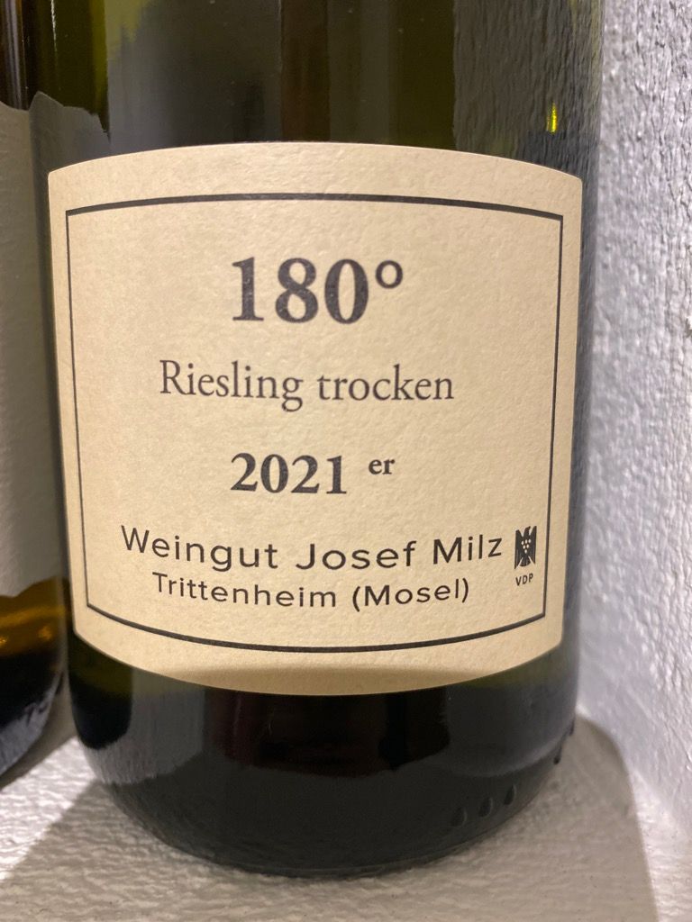 2021 Weingut Josef Milz Riesling 180° - trocken, Germany, Mosel Saar ...