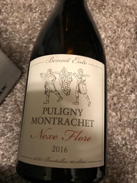 2018 Benoit Ente Puligny-Montrachet Nexe Flore, France, Burgundy, Côte ...