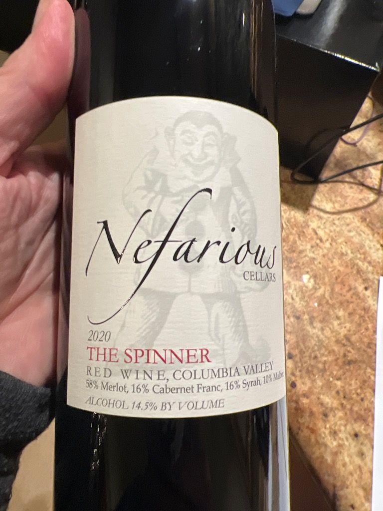 2021 Nefarious Cellars The Spinner, USA, Washington, Columbia Valley ...