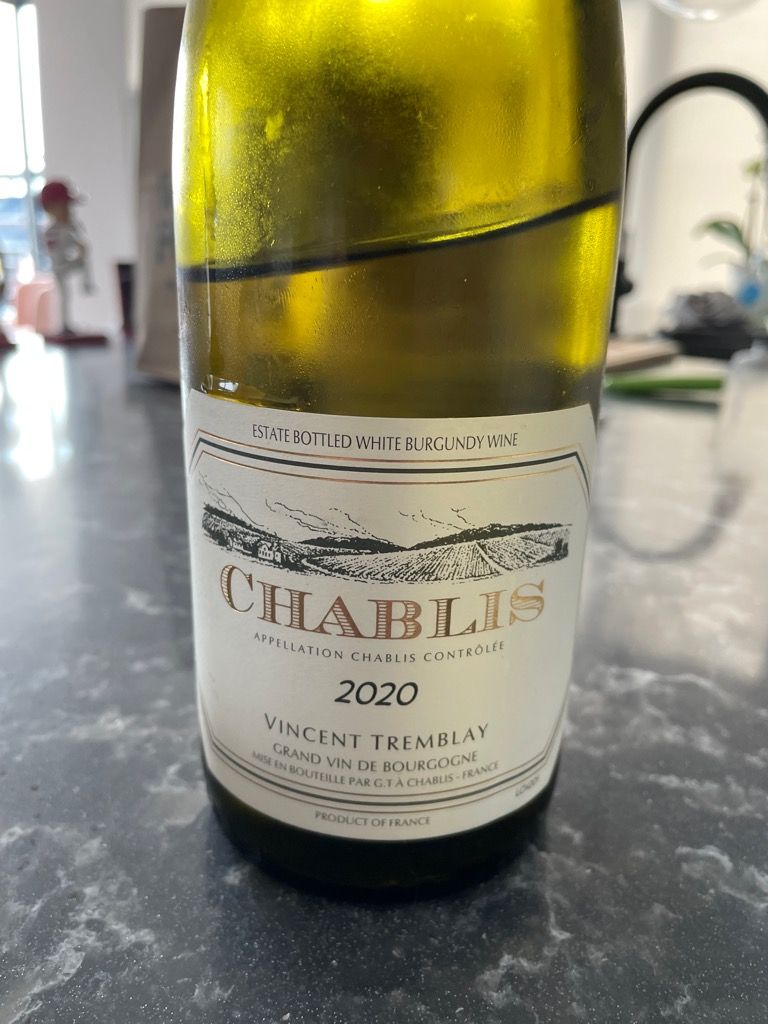 2020 Vincent Tremblay Chablis, France, Burgundy, Chablis - CellarTracker