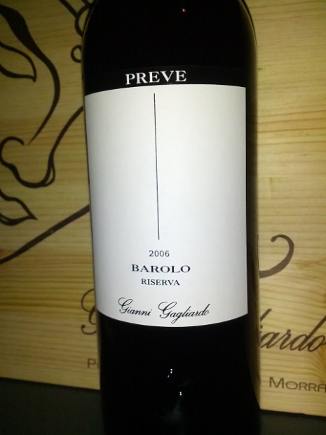 2006 Gianni Gagliardo Barolo Riserva Preve, Italy, Piedmont, Langhe ...
