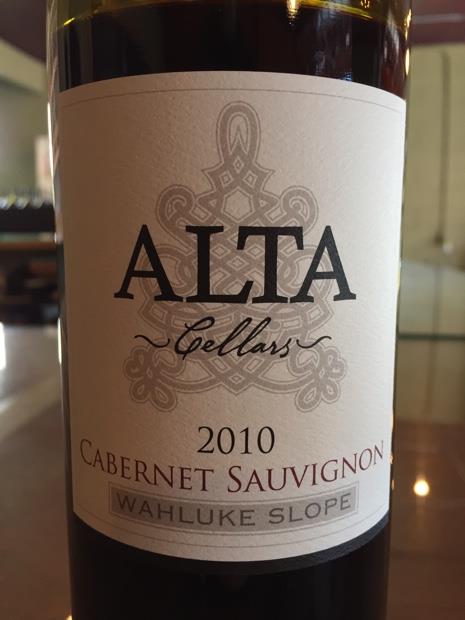 2010 Alta Cellars Cabernet Sauvignon, USA, Washington, Columbia Valley ...