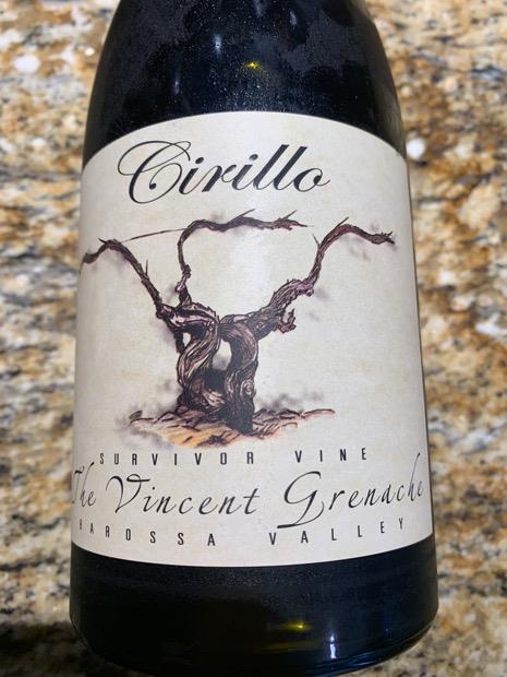 2015 Cirillo Grenache The Vincent, Australia, South Australia, Barossa ...