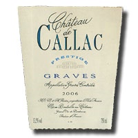 2005 Château de Callac Prestige Blanc, France, Bordeaux, Graves ...