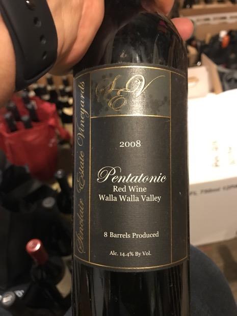 2008 Sinclair Estate Vineyards Pentatonic, USA, Washington, Columbia ...