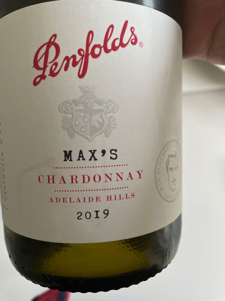 2019 Penfolds Chardonnay Max's, Australia, South Australia, Mount Lofty ...