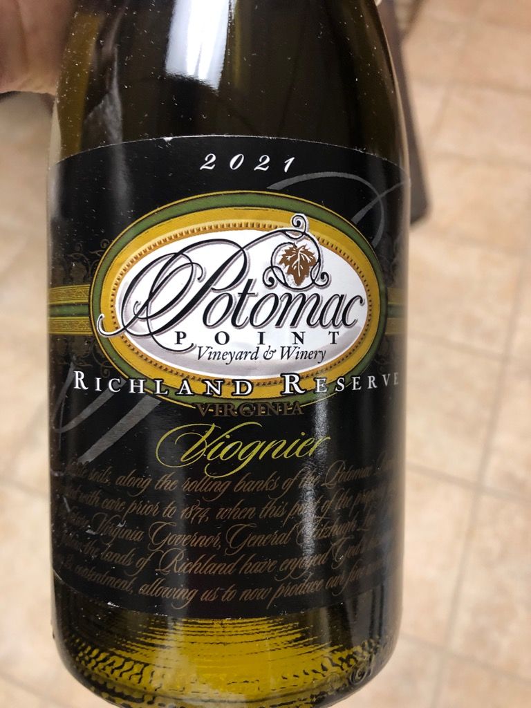 2023 Potomac Point Vineyard & Winery Viognier Richland Reserve, USA ...