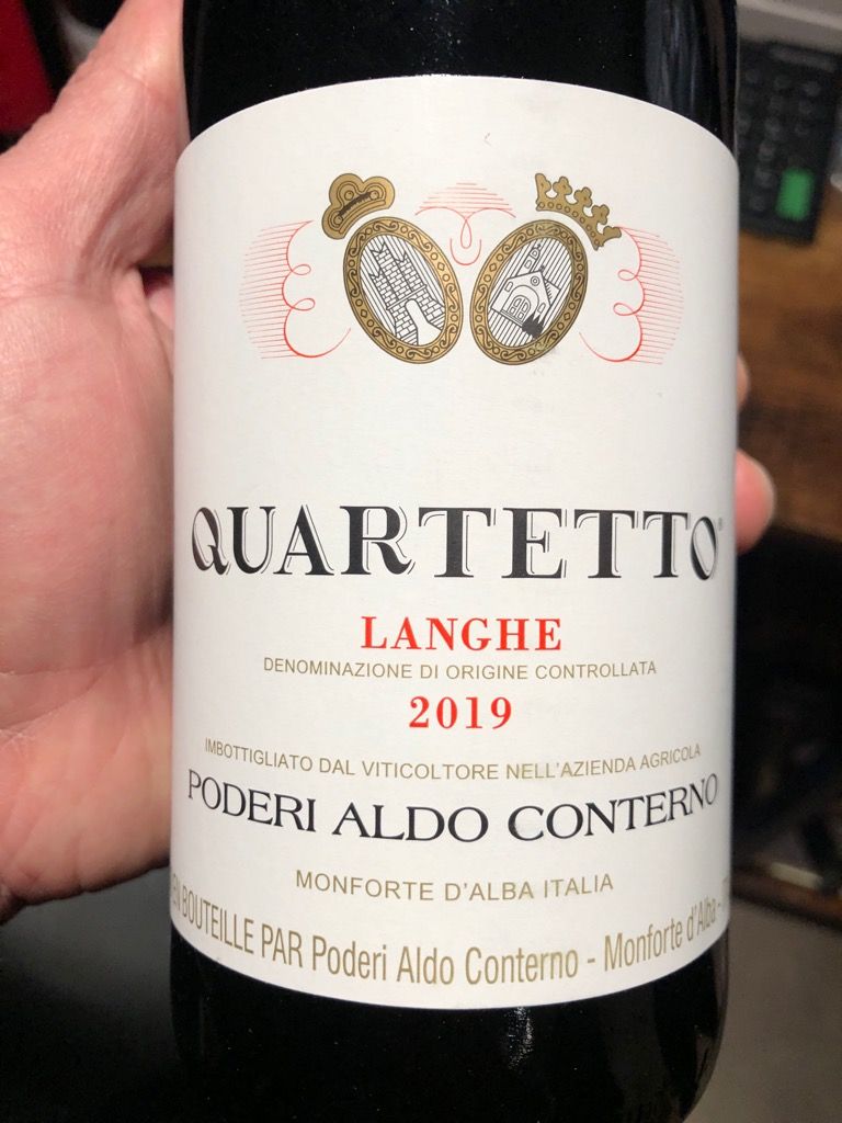 2019 Poderi Aldo Conterno Langhe Quartetto, Italy, Piedmont, Langhe ...