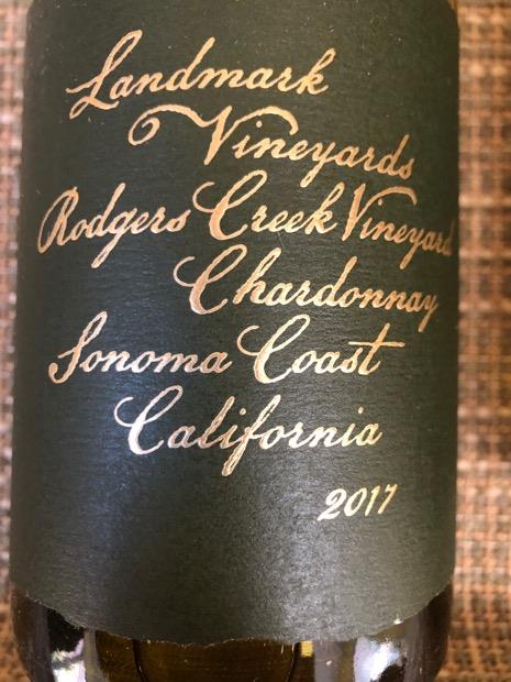 2017 Landmark Chardonnay Rodgers Creek Vineyard, USA, California ...