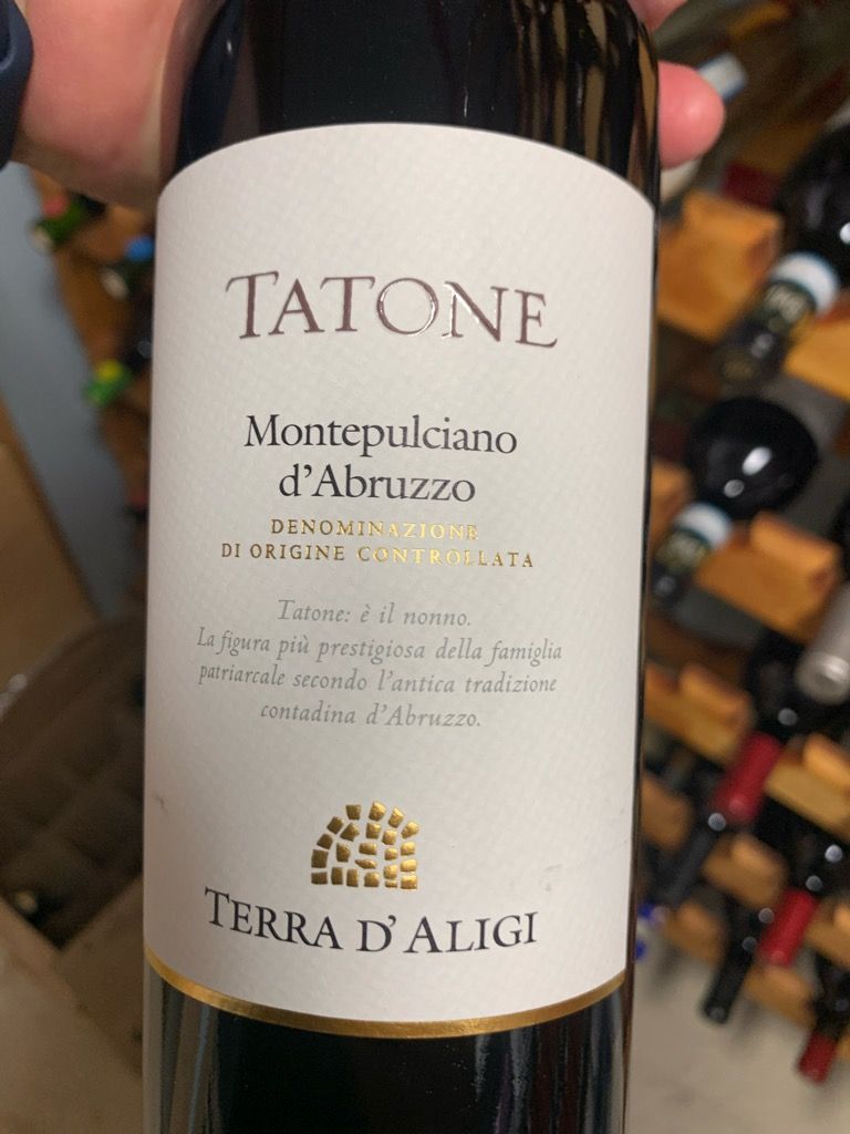 2019 Azienda Agricola Terra d'Aligi Montepulciano d'Abruzzo Tatone ...