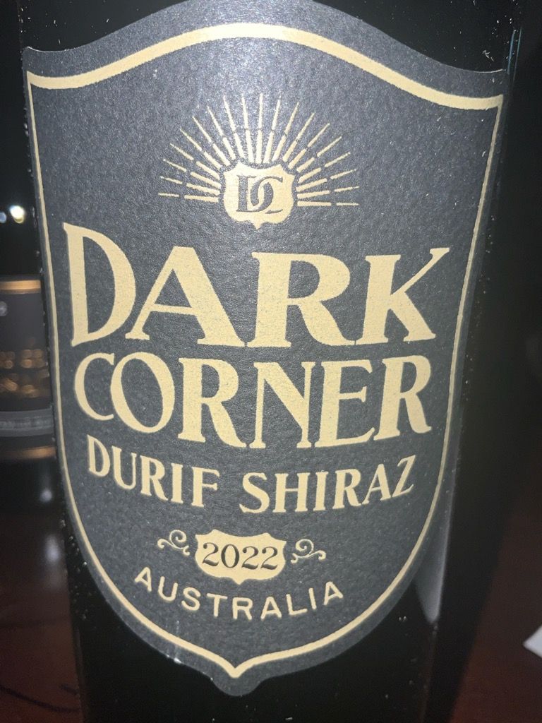 2022 Dark Corner Durif Shiraz, Australia, South Eastern - CellarTracker