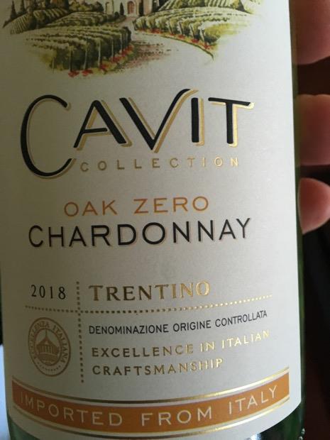 2018 Cavit Collection Chardonnay Oak Zero, Italy, Trentino-Alto Adige ...