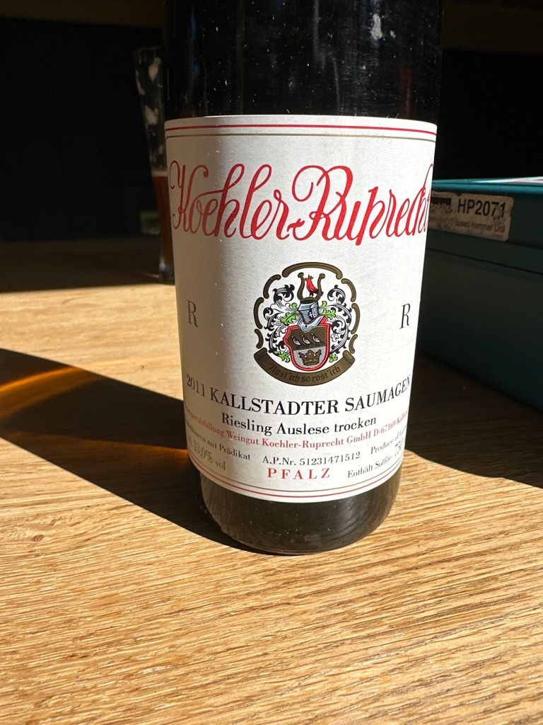 2011 Koehler-Ruprecht Kallstadter Saumagen Riesling Auslese trocken R, Germany, Pfalz ...