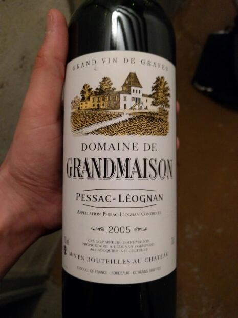 2003 Domaine de Grandmaison, France, Bordeaux, Graves, Pessac-Léognan ...