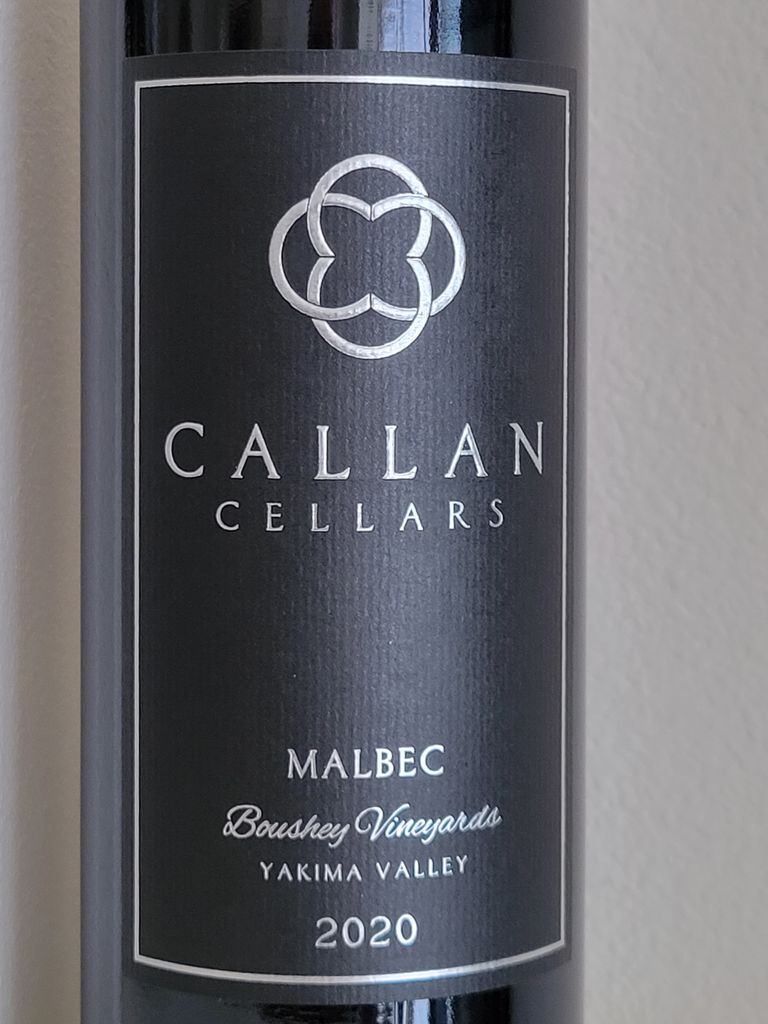 2020 Callan Cellars Malbec Boushey Vineyards, USA, Oregon, Yakima ...