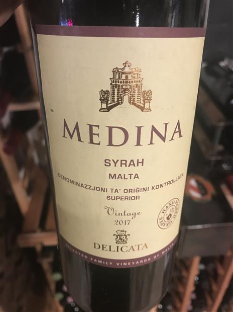 2018 Emmanuel Delicata Winemaker Ltd. Syrah Medina, Malta, DOK Malta ...