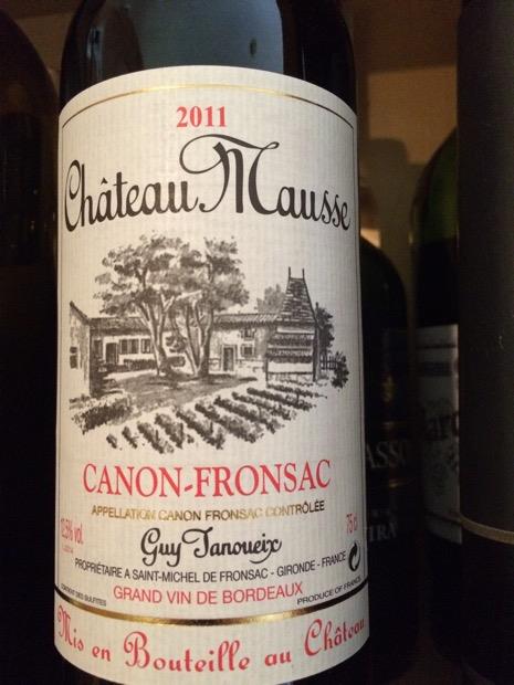 2011 Château Mausse, France, Bordeaux, Libournais, Canon-Fronsac ...