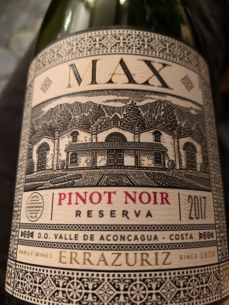 2016 Errazuriz Pinot Noir Max Reserva, Chile, Aconcagua Valley ...
