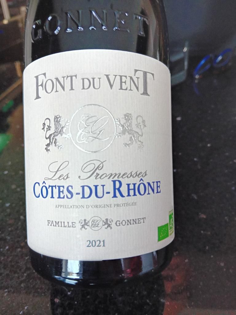 2021 La Font du Vent Côtes du Rhône Les Promesses, France, Rhône ...