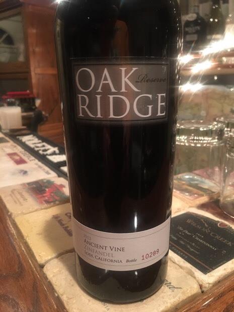 2013 Oak Ridge Winery Zinfandel Ancient Vine Reserve, USA, California ...