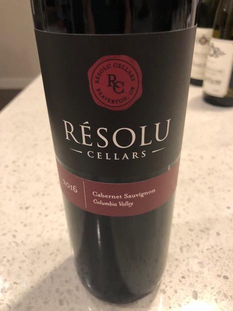 2014 Resolu Cellars Cabernet Sauvignon, USA, Oregon, Columbia Valley ...