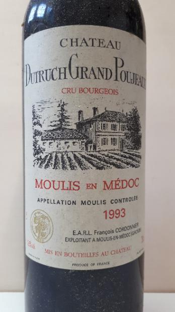 1993 Château Dutruch Grand Poujeaux, France, Bordeaux, Médoc, Moulis en Médoc - CellarTracker