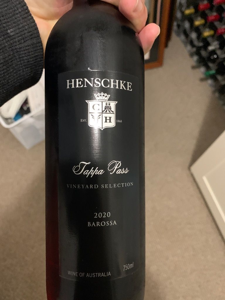 2020 Henschke Shiraz Vineyard Selection Tappa Pass, Australia, South ...