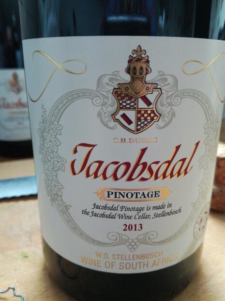 2013 Jacobsdal Pinotage, South Africa, Coastal Region, Stellenbosch ...