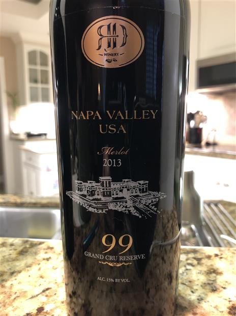 2013 RD Winery Merlot 99, USA, California, Napa Valley - CellarTracker