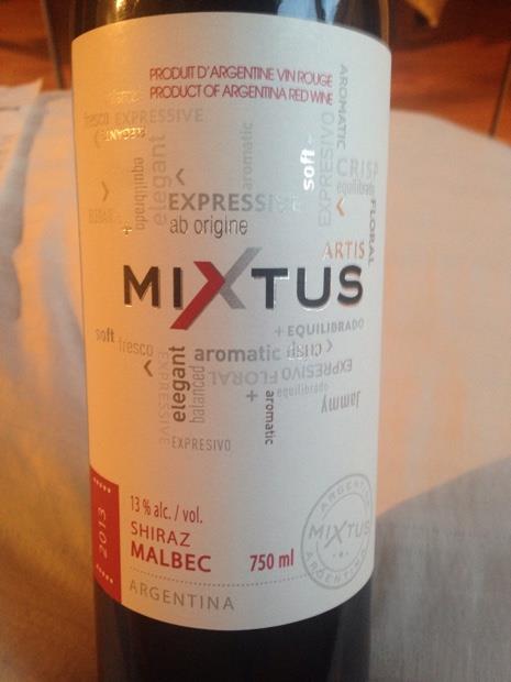 2014 Trivento Mixtus Shiraz-Malbec, Argentina, Mendoza - CellarTracker